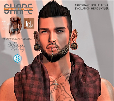 Second Life Marketplace - [SHAPEshifters] ERIK SHAPE FOR LELUTKA ...